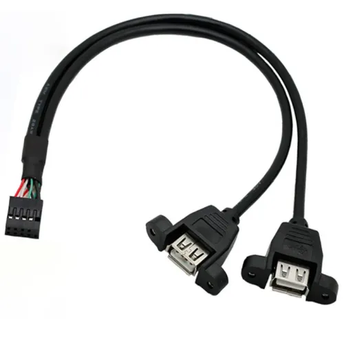Two Usbaf Mount To Dupont 9pin Cable, High Quality Two Usbaf Mount To Dupont 9pin Cable on ...