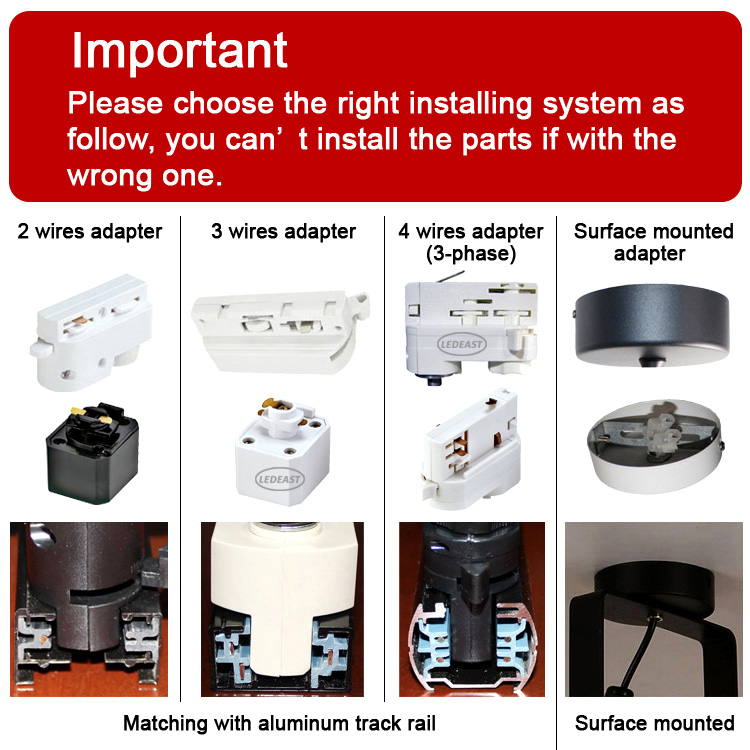 Ledeast Te 4-wire 3 Phase Par30 Spot Light Fixture Housing For Track ...