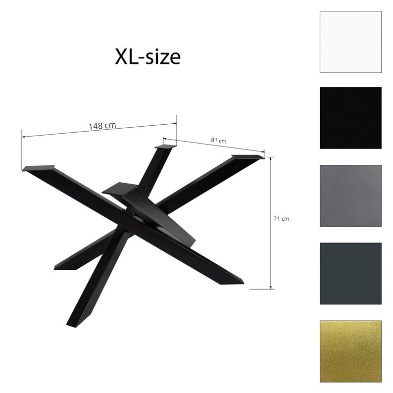 Spider Tischgestell 403 Stahl Edelstahl Kreuz, High Quality Spider ...