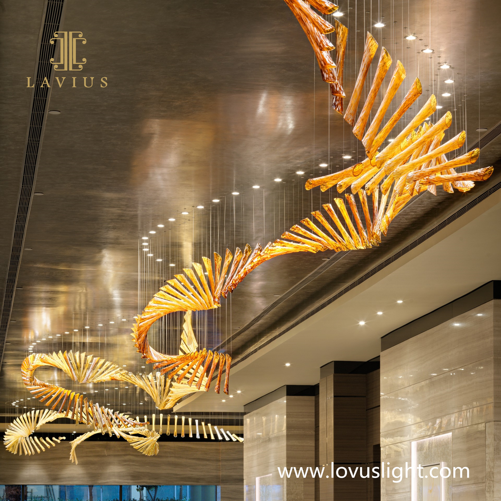 2022 Creative Art Custom Shopping Mall Decorative Chandelier Project ...