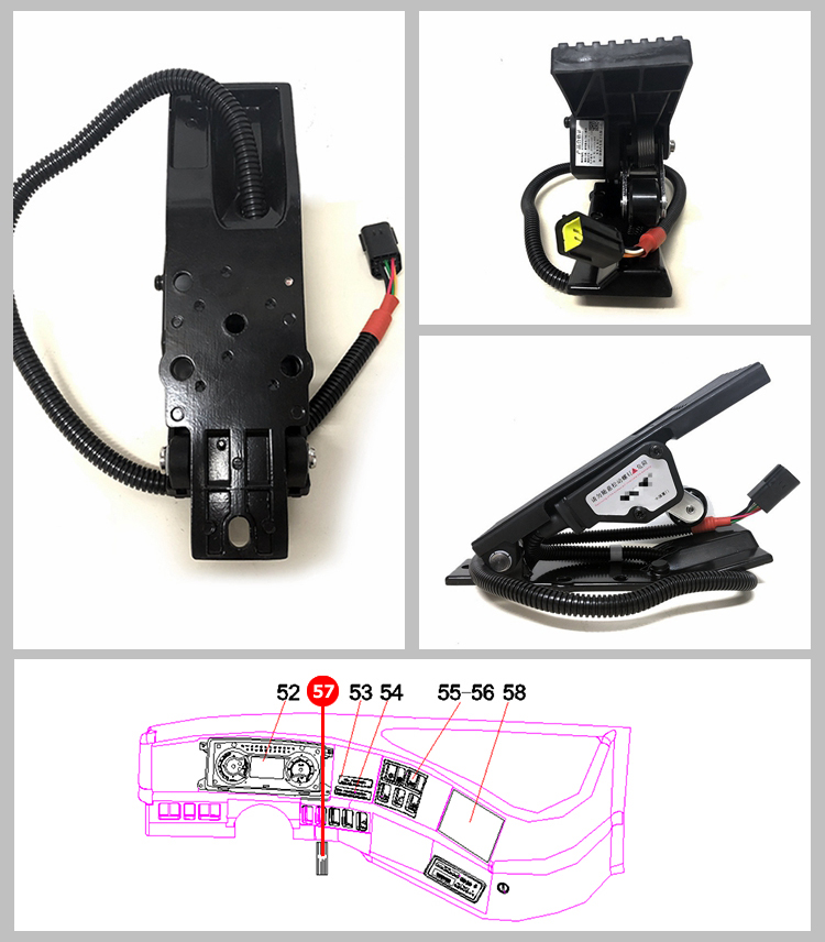 Jp0831s Mobile Crane Throttle Control Electric Accelerator Pedal, High ...