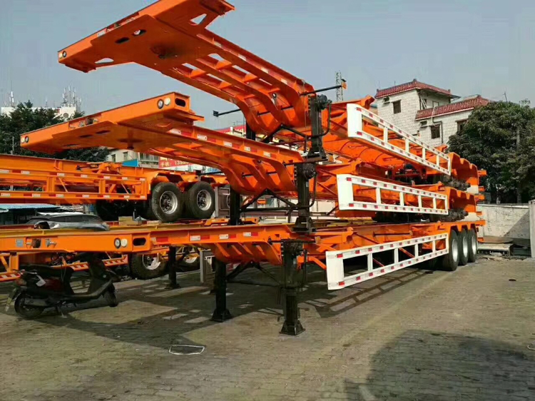 40ft Skeleton Container Trailer With Interlink Tandem Chassis, High ...
