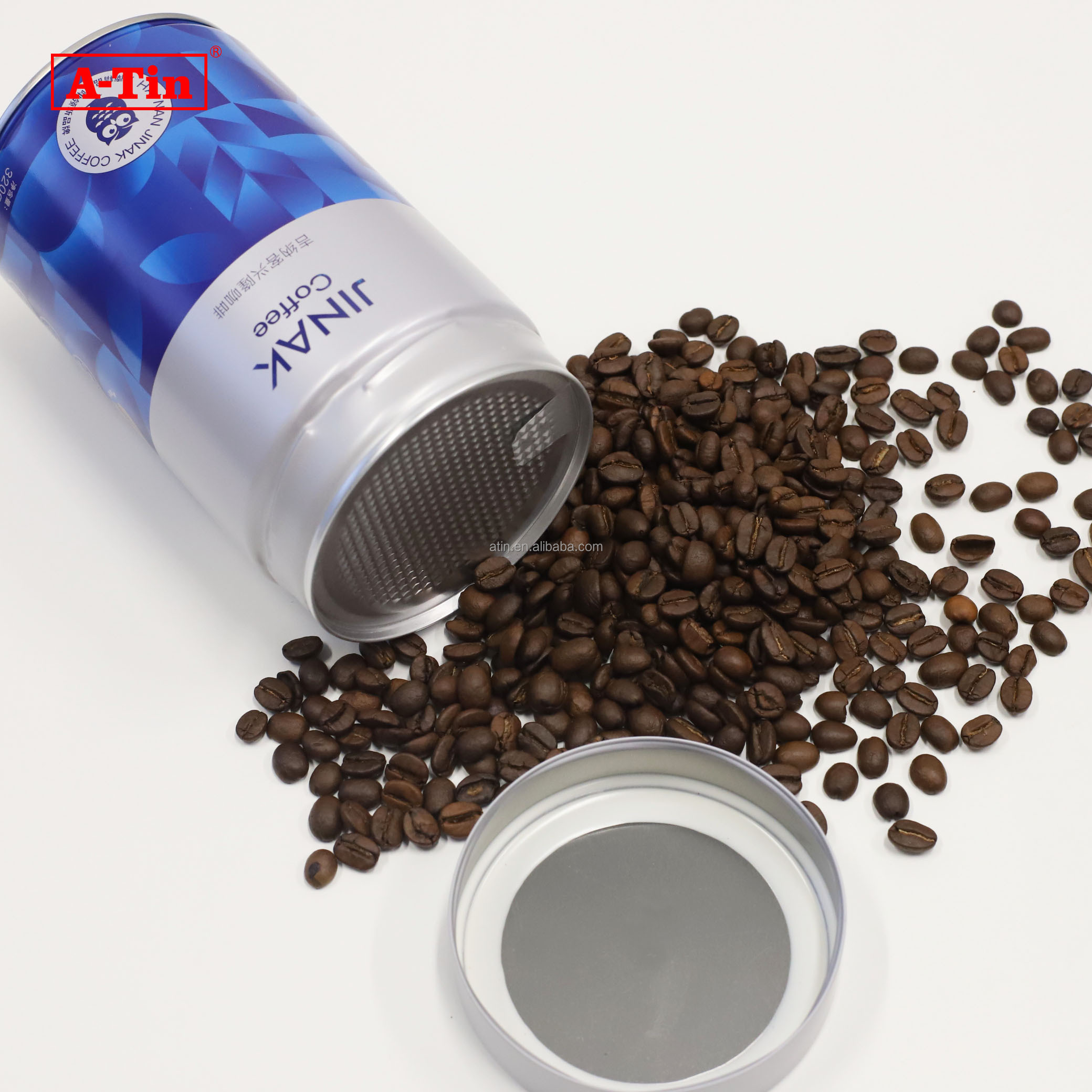 Food Grade Airtight 250g Coffee Beans Tin Can With Degassing Valve ...