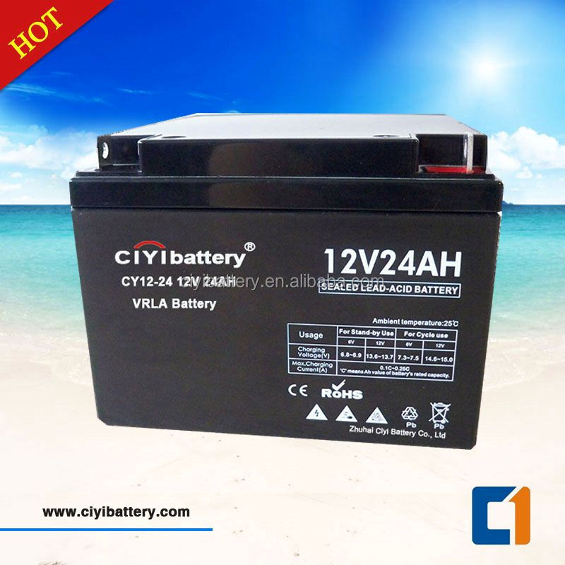 5 Years Designed Life 12v 24ah Gel Lead Acid Solar Battery, High ...