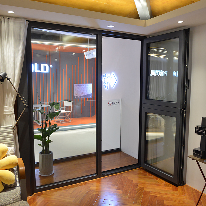Modern Luxury Garden Entrance With Double Flying Wing Casement Aluminum ...