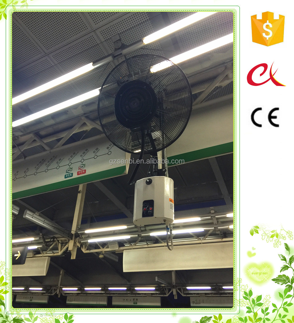 High Velocity Industrial Wall Fan With Misting For Outdoor Use, High ...