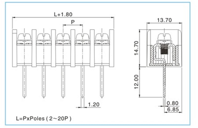 Barrier Terminal Blocks For Sale Insulated Conductive, High Quality ...
