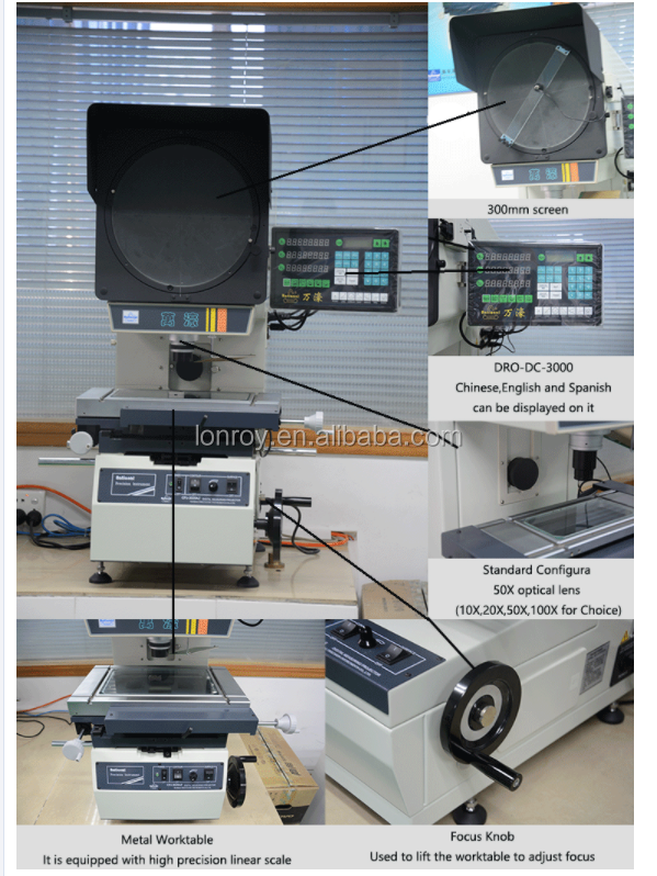 Digital Optical Comparator Measuring Vertical Profile Projector, High ...