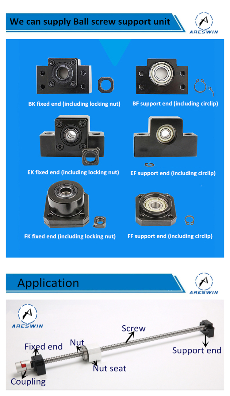 Ball Screw End Support Bk25 Bf25, High Quality Ball Screw End Support ...