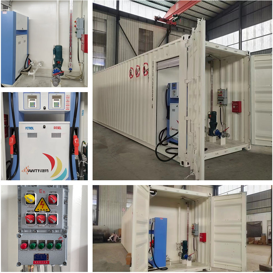 20ft To 40ft Skid-mounted Fuel Storage Tank For Mobile Gas Stations ...