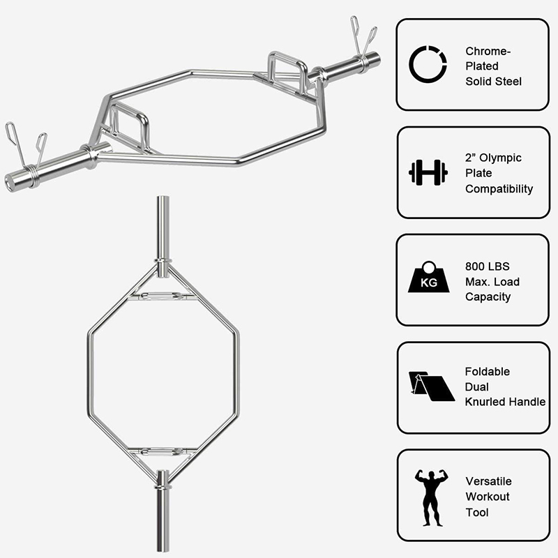 Hexagon Trap Bar With Folding Grips Powerlifting, High Quality Hexagon ...