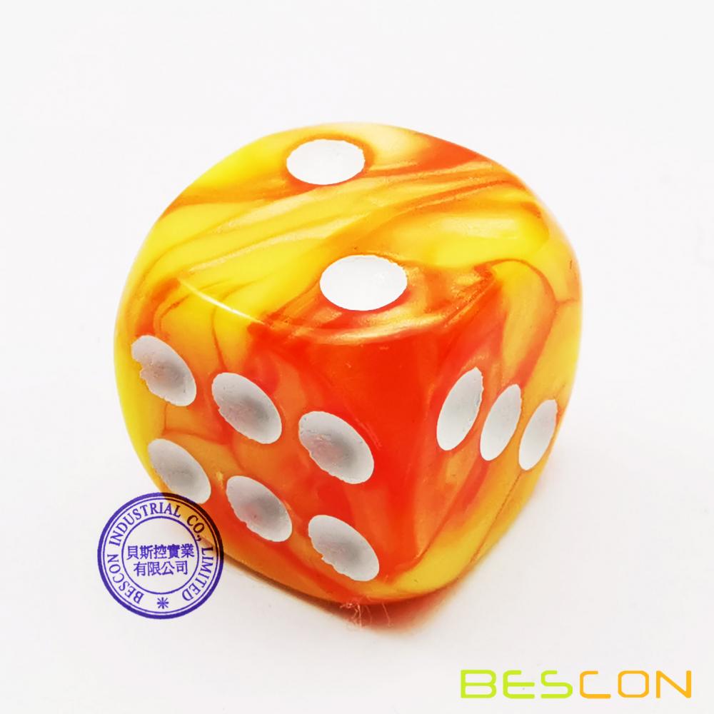 16mm Gemini Pipped D6 Dice Round Corner Two Tone 6 Sided Dice Mtg Dice ...