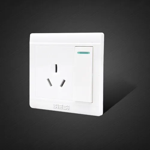 3 Pin Wall Socket With 2 Way Switch, High Quality 3 Pin Wall Socket ...