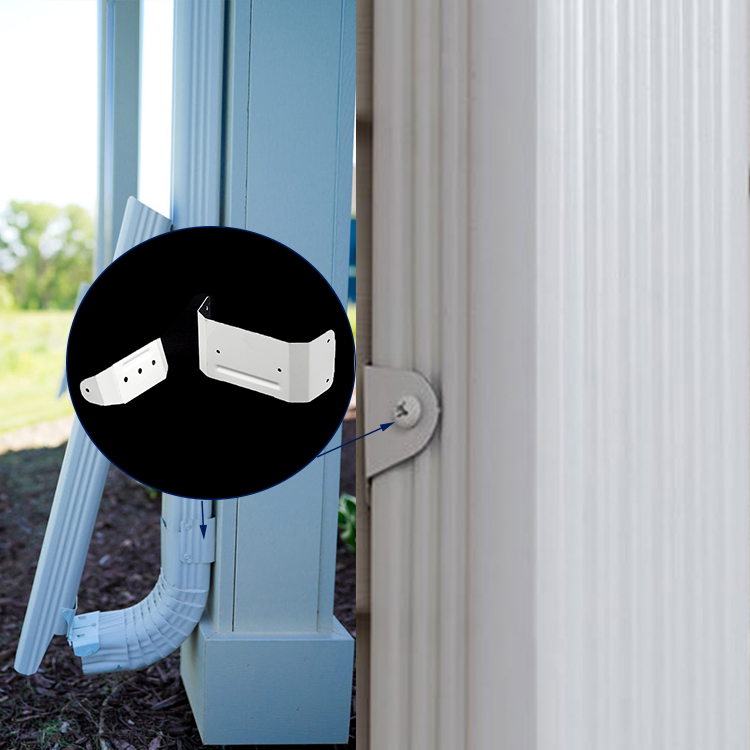 3x4 Downspout Gutter Pipe Clip - Rainwater Drainage System Clamp, High ...