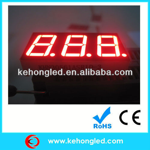 7-segment 3 Digit High Brightness Red Indicators Led Display, High ...