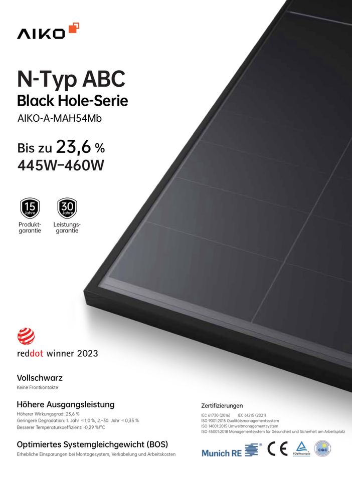 Aiko 450w Solar Panel: Abc Photovoltaic Panels And Dual-glass ...