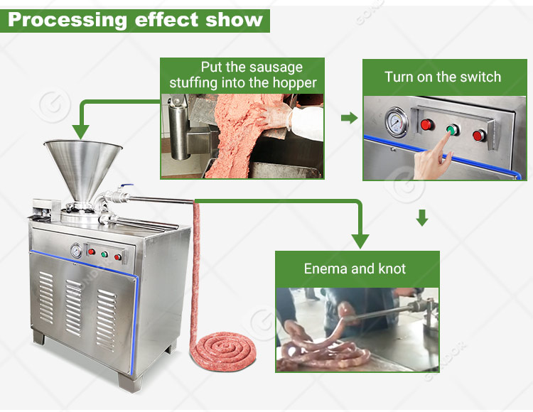 Vertical Automatic Big Chicken Commercial Hydraulic Meat Sausage Filler ...