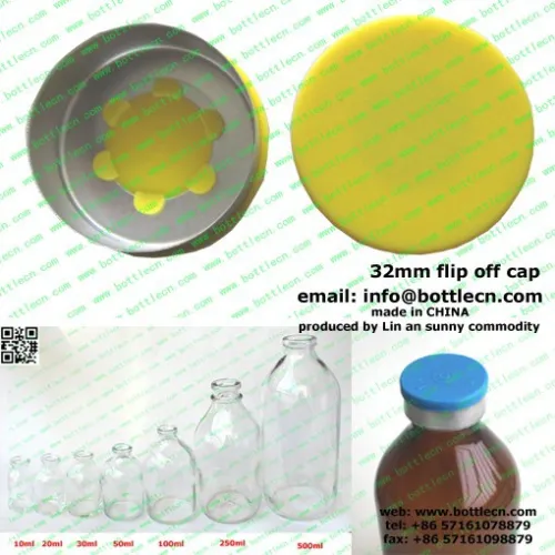 Yellow 32mm Flip Off Aluminium Plastic Cover Cap Lid, High Quality ...