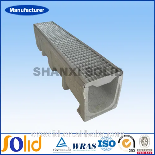 High Load Drain Gutters Polymer Concrete Rain Drainage Channel, High ...