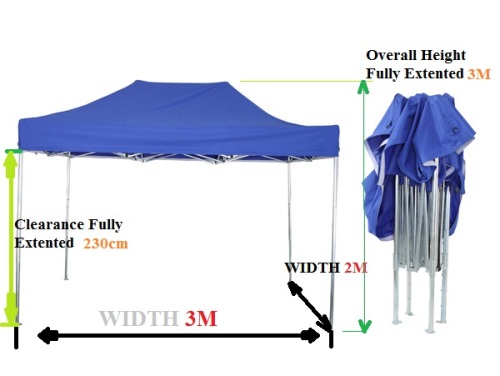 2x3 Galvanized Steel Frame Carport Canopy/ Camping Tent/ Folding Gazebo ...