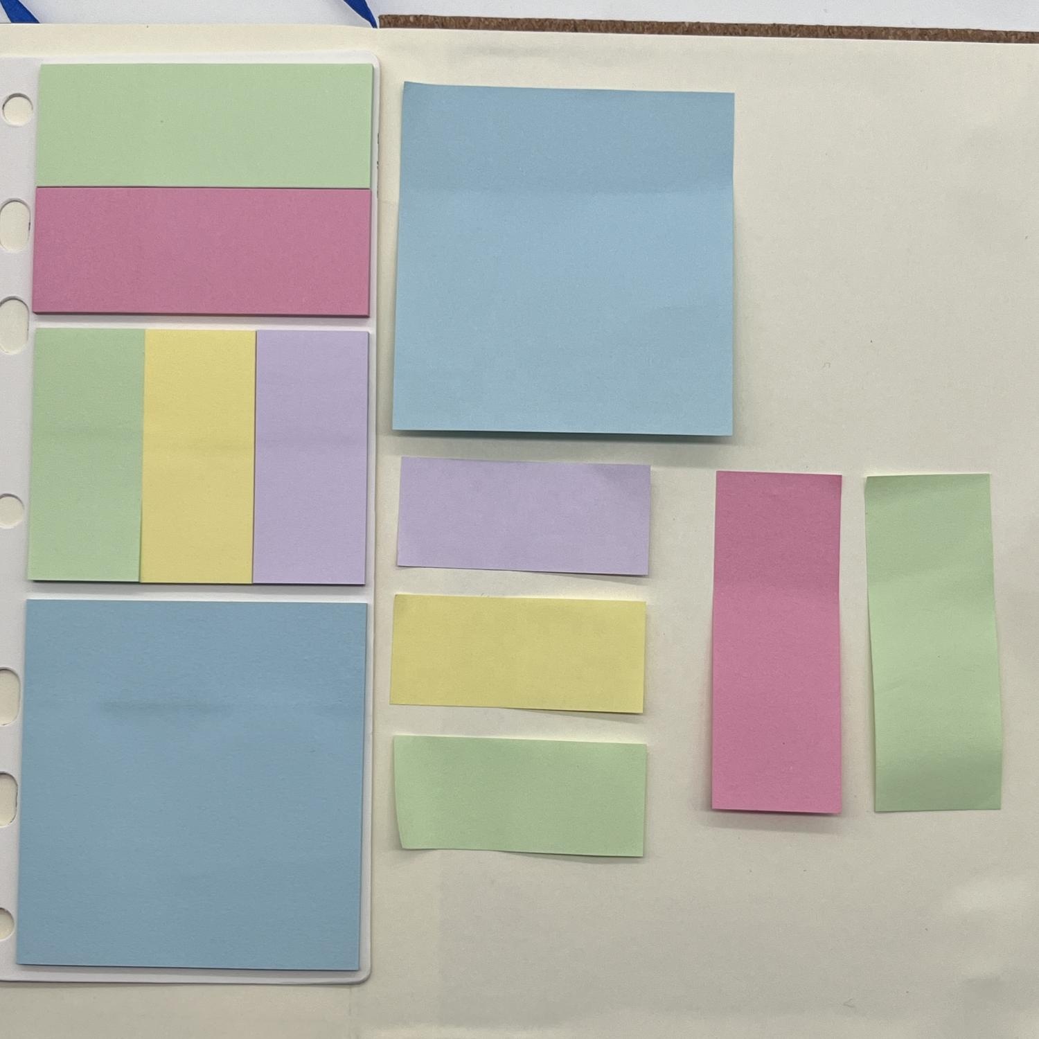 Custom Shaped Aesthetic Sticky Notes In 5 Colors For School Office ...