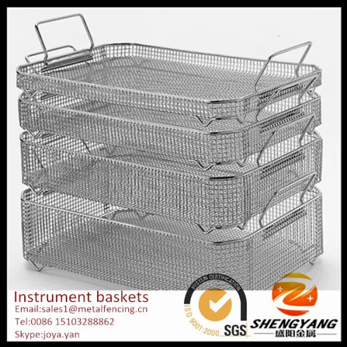 Mesh Structure Disinfecting Baskets Stackable Sterilization Baskets ...