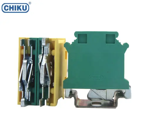Din Rail Ground Screw Terminal Block, High Quality Din Rail Ground ...
