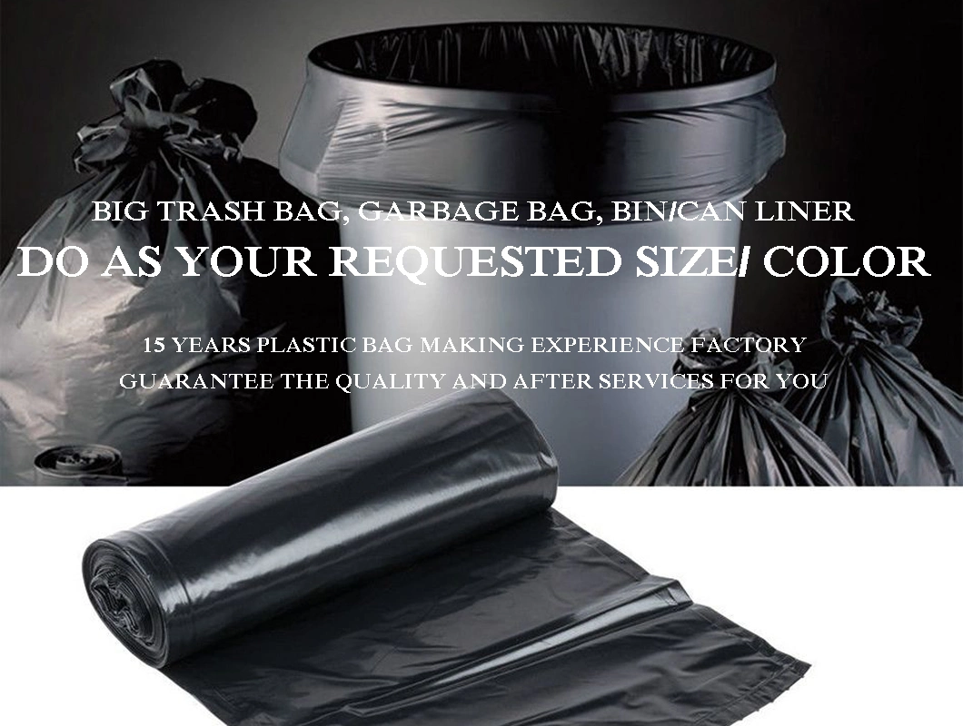 Black White Bin Carrier Refuse Can Liners Trash Waste Rubbish Garbage ...