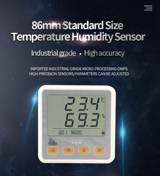 Rs485 Industrial Smart Led Display Thermometer Hygrometer For Server ...