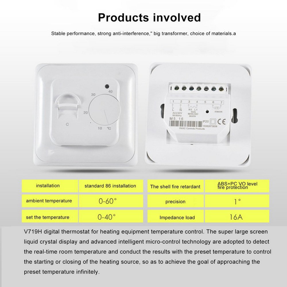 Manual Electric Heating Temperature Regulator 220v Controller Sensor ...