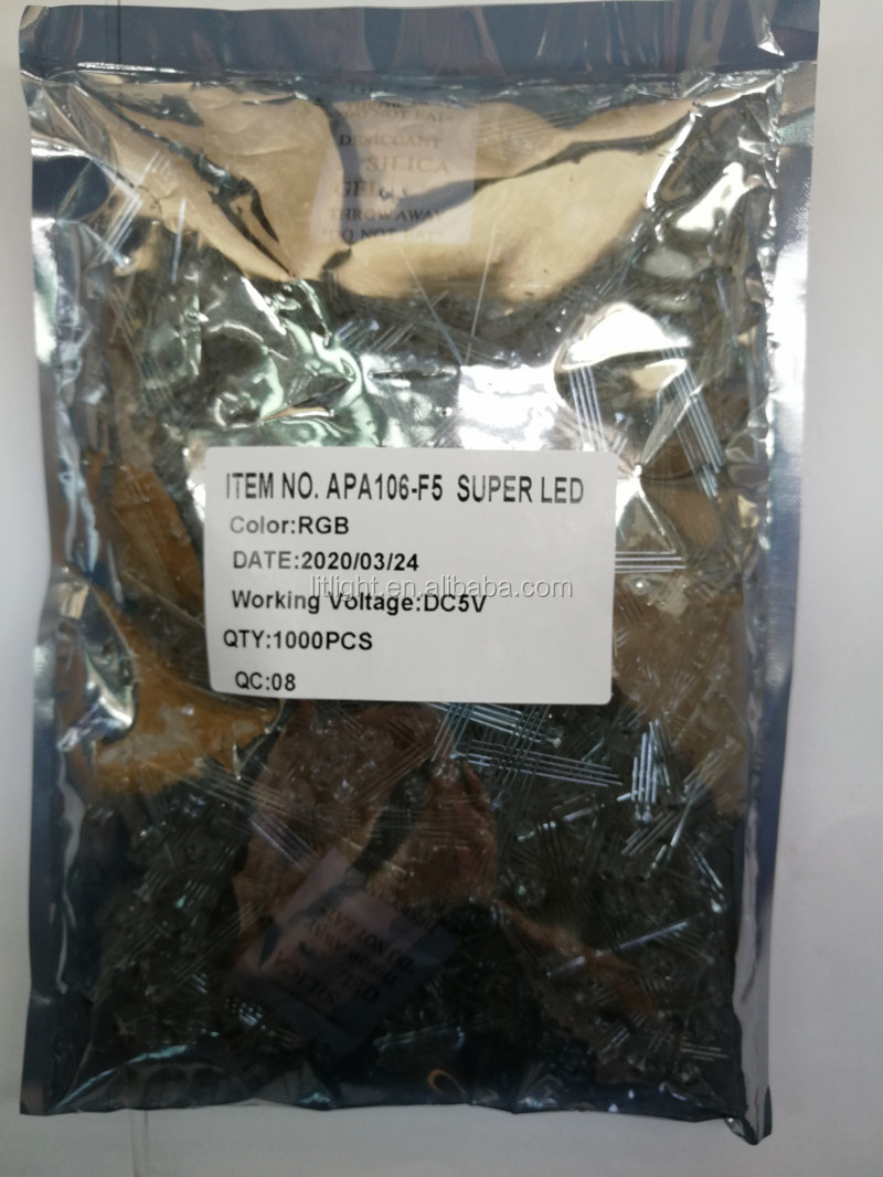 Apa106 F5 F8 Rgb Led Chip With Milky Frosted/clear Lens And Ic Embedded ...