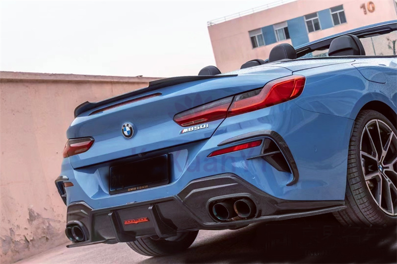 Td Style Dry Carbon Fiber Rear Diffuser Kit With Light Rear Bumper ...