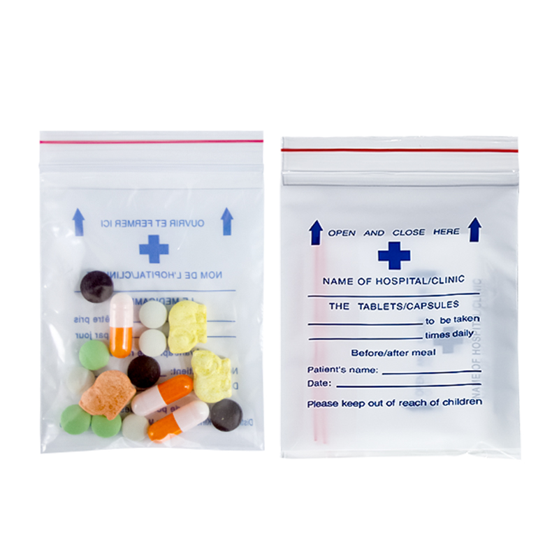 Custom Printed Ziplock Pill Organizer Pouch - Transparent Ldpe Zipper ...