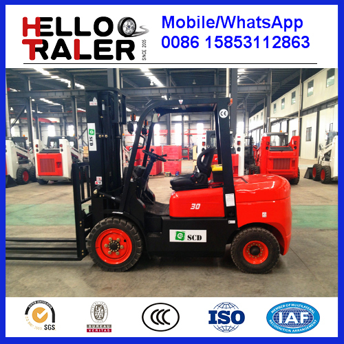 포크와 3 톤 디젤 트랙터 프론트 포크 리프트 의 고품질 포크와 3 톤 디젤 트랙터 프론트 포크 리프트