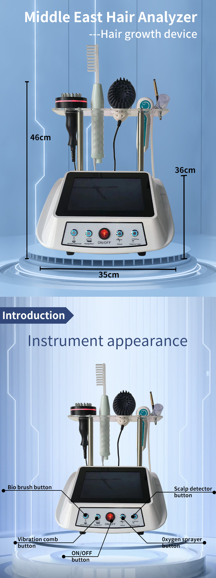Scalp Treatment Machine: Hair Analyzer And Massage Devices For Beauty ...