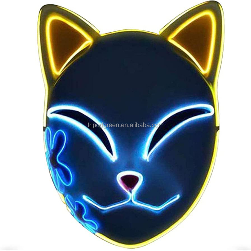 Tomioka Giyuu Demon Slayer Cat Mask Halloween Costume Accessory Cosplay ...