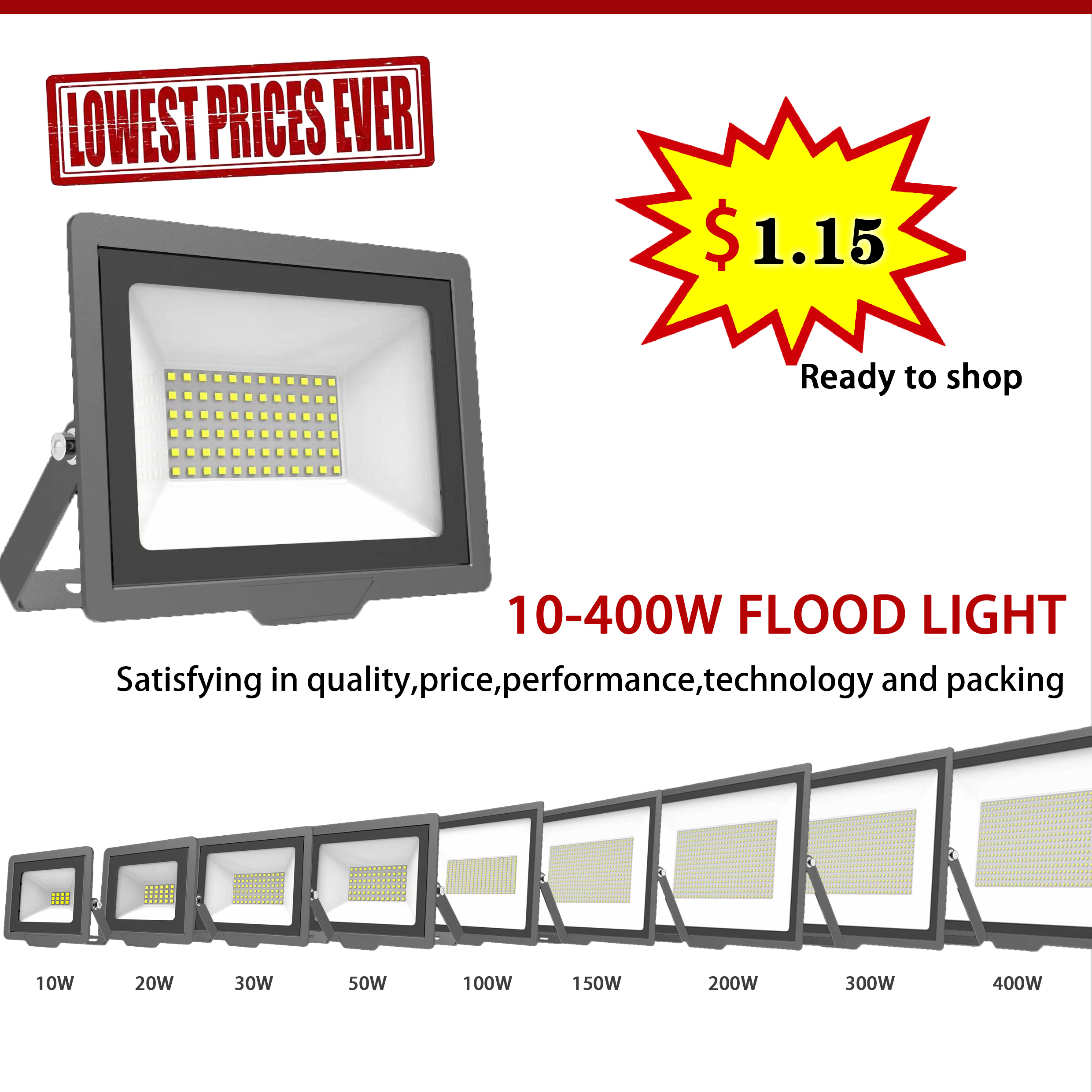 Ip66 Waterproof Outdoor Stadium Lighting Reflector Led Flood Light (10w ...
