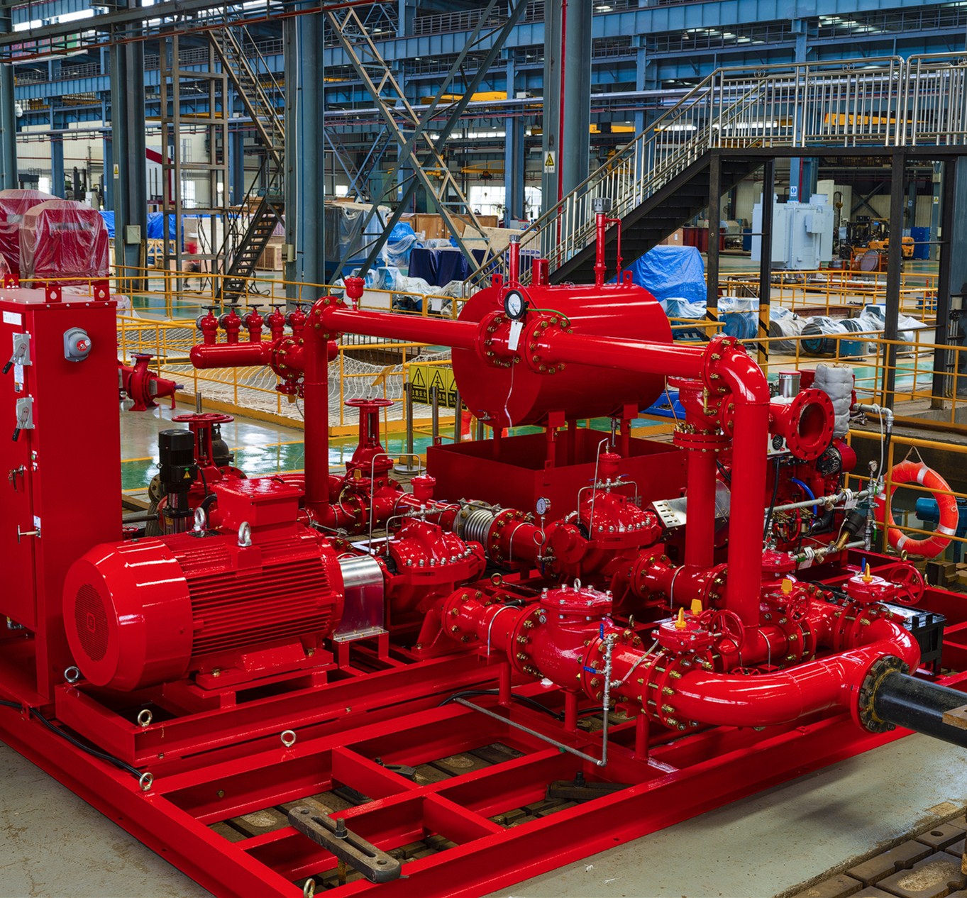 Nfpa20 Scfd Skid-mounted Firefighting Pumps System 1000gpm At 8bar ...
