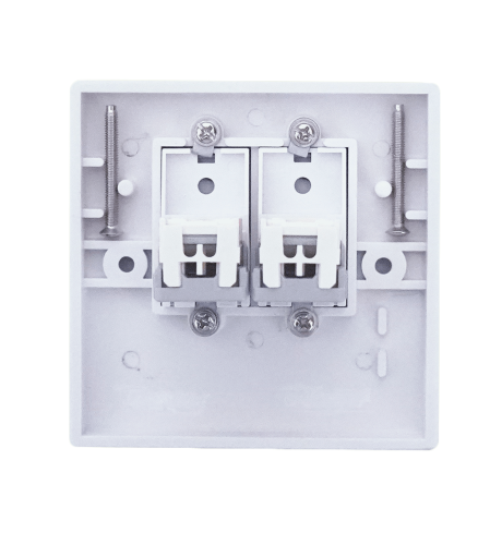 2 Gang Rj45 Data Socket Cat-6, High Quality 2 Gang Rj45 Data Socket Cat ...