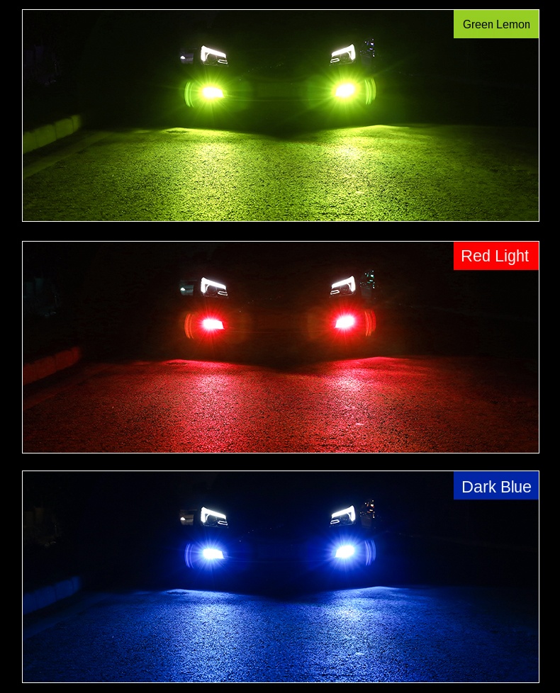 2pcs Double Color H11 Led High Quality Auto Fog Lamp Bulbs - H1 H3 H7 ...