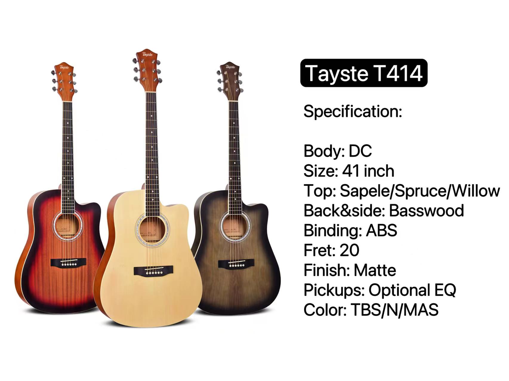 High quality 40'' 41'' sizes student acoustic guitar China ...
