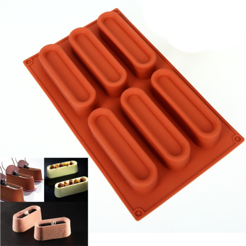 Cuboid Shaped Eclair Mousse 3d Cake Mold Silicone Chocolate Mould Pan ...