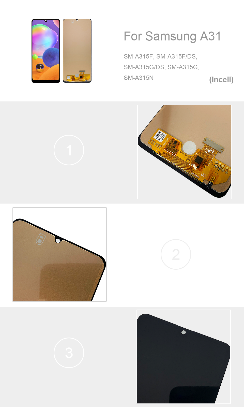 Samsung Galaxy A31 Lcd Screen Display With Touch Digitizer, High ...