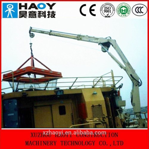 Knuckle Boom Slewing Floating Cranes With Grab Used In Harbour With ...