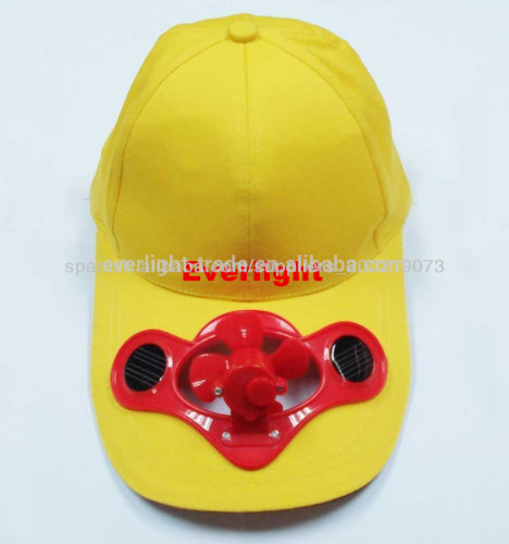 100% Cotton Made Solar Fan Cap, High Quality 100% Cotton Made Solar Fan ...