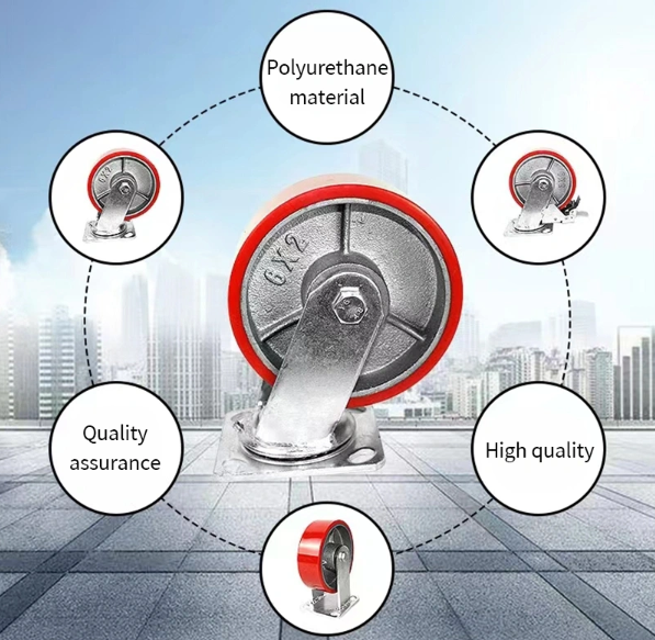 Caster wheels material classification