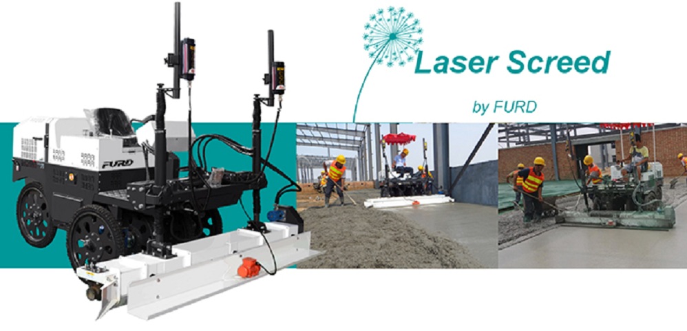 3D Ride-on Laser Guided Concrete Screed