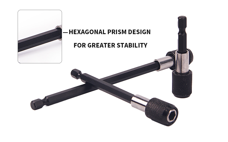 100mm Quick Release Locking Socket Extension Bar Kit - 1/4 Inch Hex ...
