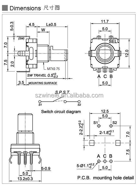 Ec11 360 Degree Rotary Encoder With Code Switch And Digital ...