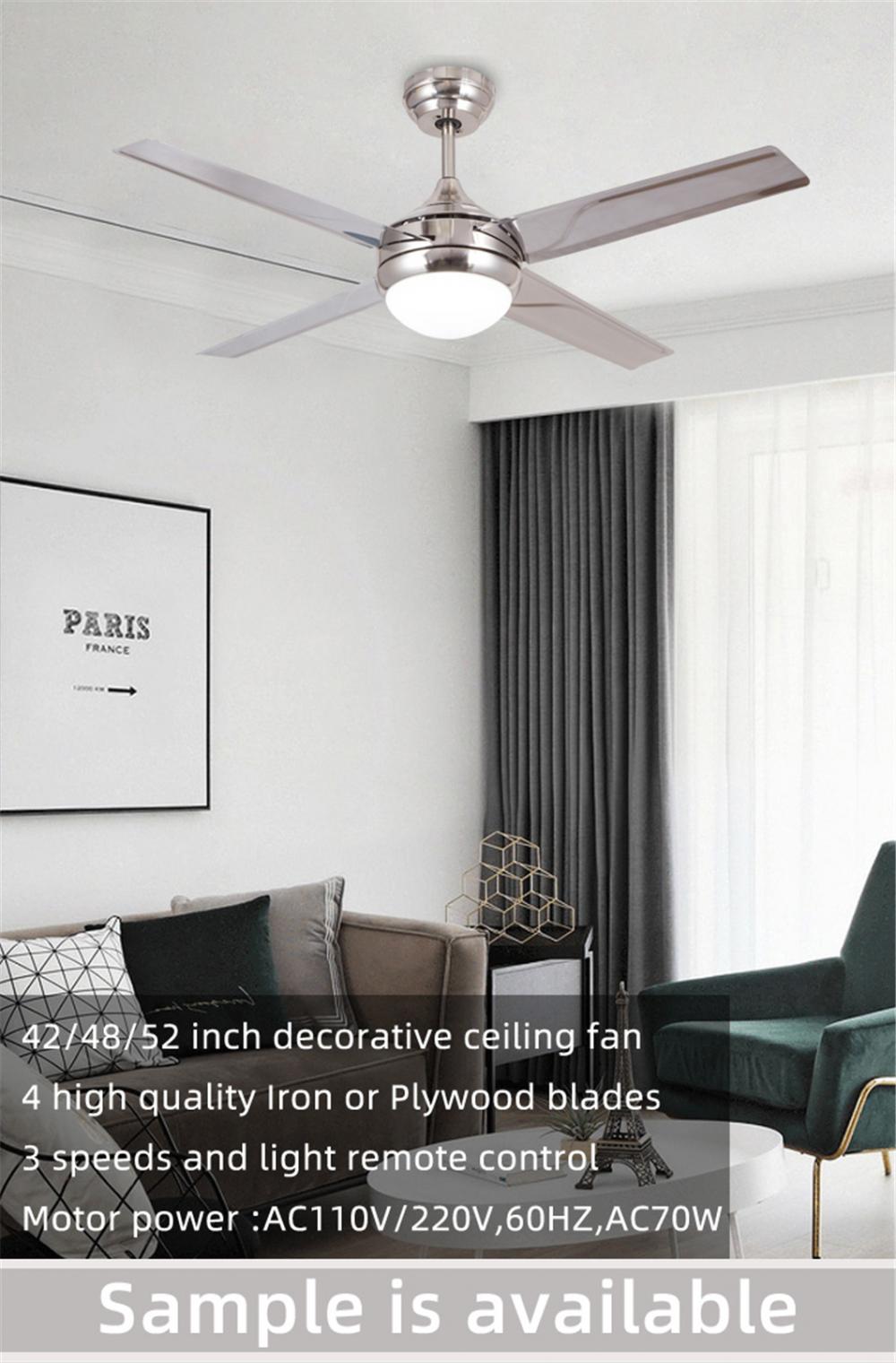 Large Modern Ceiling Fan With Bright Led Lights, High Quality Large ...